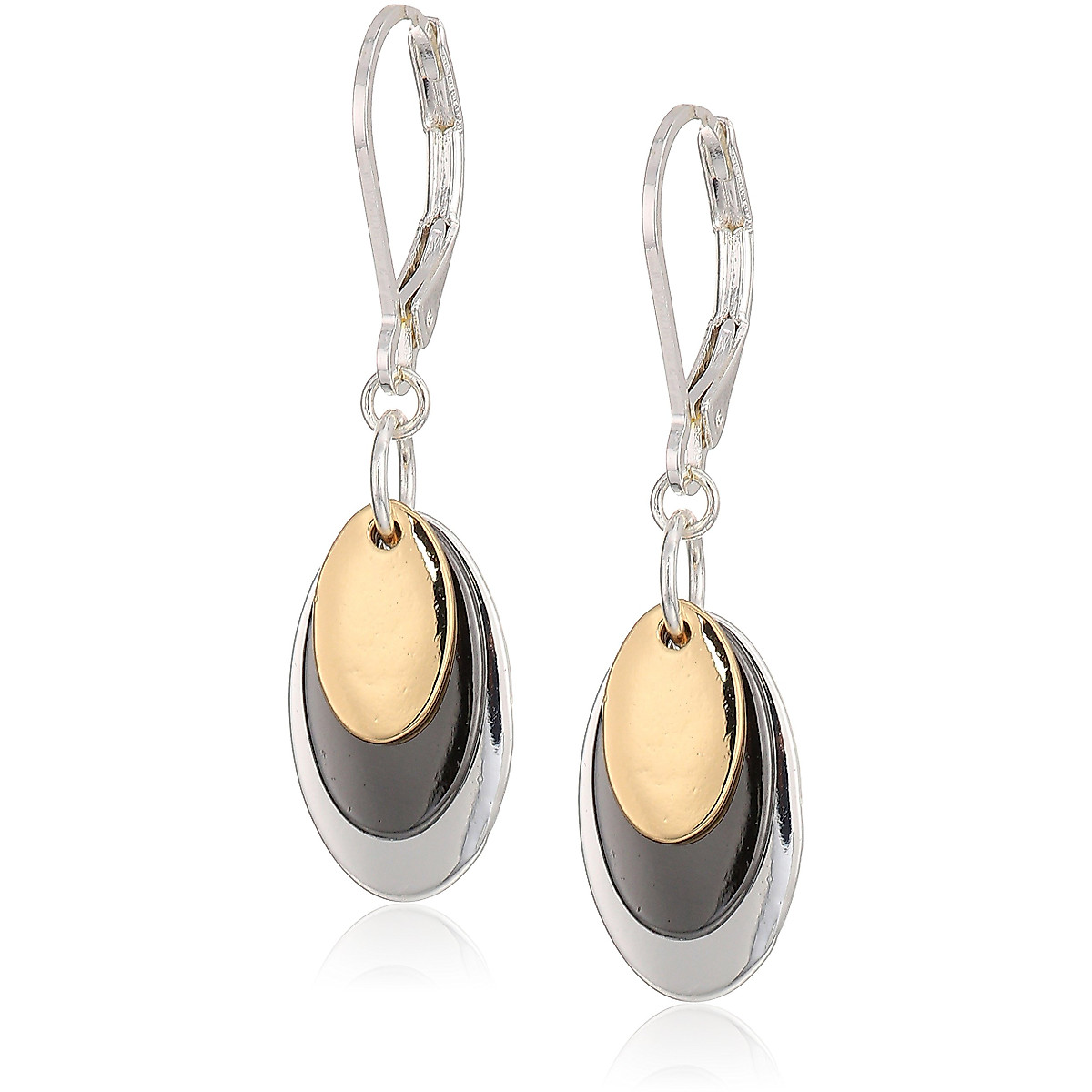 NINE WEST Women's Tri Tone Shaky Drop Earrings