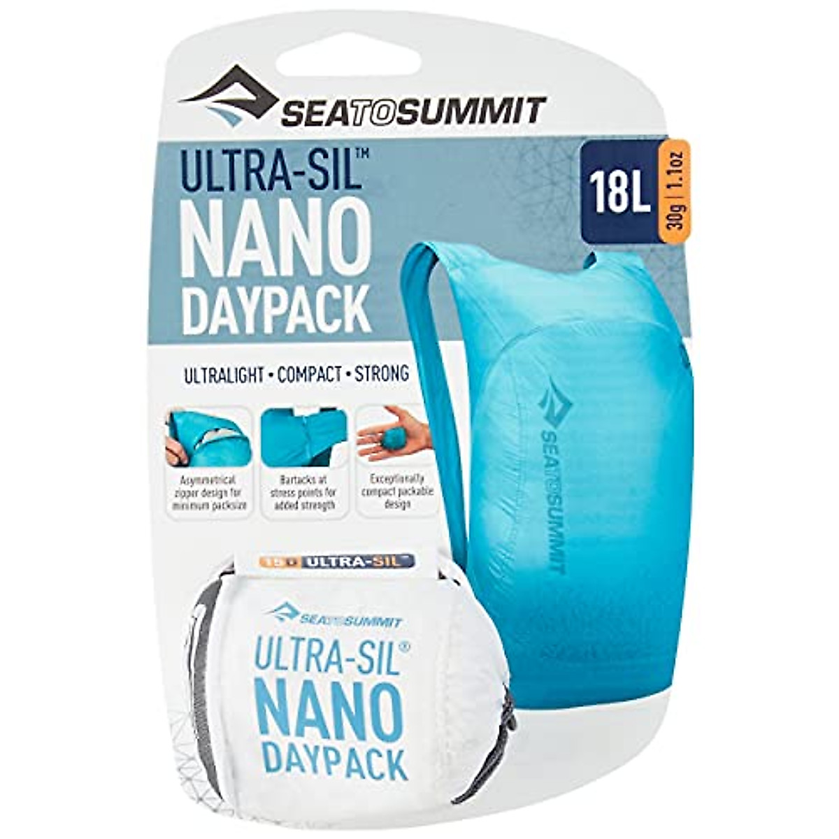 Sea to Summit Ultra-Sil Nano Ultralight Day Pack, 18-Liter, White