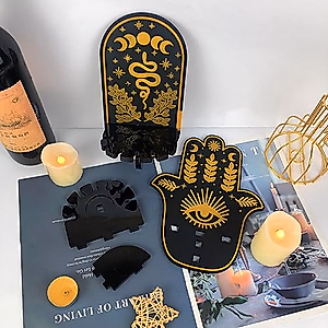 1 Set of Hand Wall Hanging Wall Storage Rack Resin Mold Molds Epoxy Resin Eyes Sun Moon Flower Shaped Palm Tray Halloween for Wall Shelf Candle Vase, DIY Making Decor Art Crafts