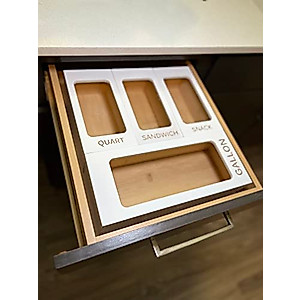 Ziplock Bag Storage Organizer (White)