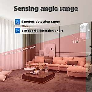 Smart Motion Sensor, WiFi Wireless Security Alarm, Home Security PIR Motion Detector with Free App Alerts, 110dB Sound and Light Alarm, 4 Alarm Modes, Compatible with Alexa, Siri