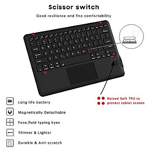 DOMEUN iPad Pro 12.9 inch 2022 Case with Keyboard - Touchpad Keyboard for 12.9-inch iPad Pro - 6th Generation, 5th/4th/3rd Generation - Wireless Detachable - with Pencil Holder for 2022 iPad Pro 12.9