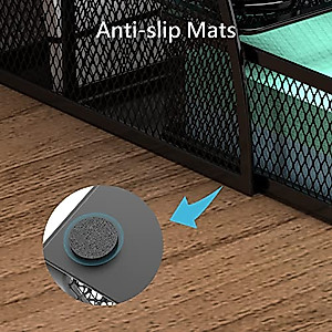 ITAYVAN Desk Organizers, Office Supplies Pencil holder with 6 Compartments and 1 Sliding Drawer, Mesh Desktop Organizer for Office, Home, Classroom and School