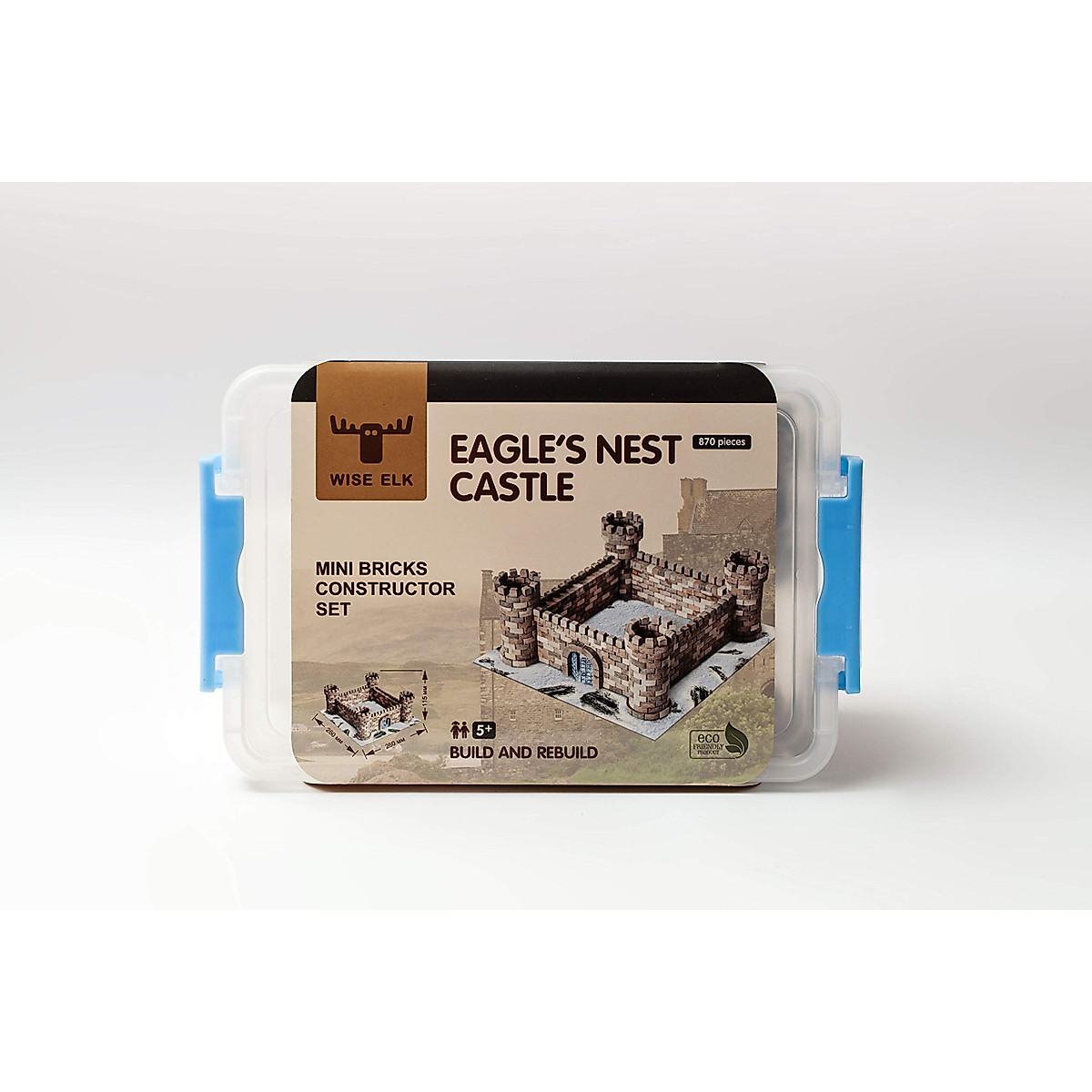 Wise Elk Toy Eagle Nest Castle Educational Gift Construction Set, Real Plaster Bricks, Gypsum Reusable Building Kit, 870 Piece