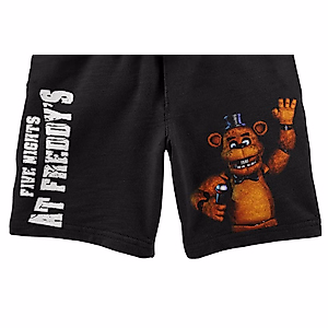Five Nights at Freddy's Freddy Fazbear Boy's Short Sleeve Shirt & Lounge Shorts Combo Set-XL Multicolored