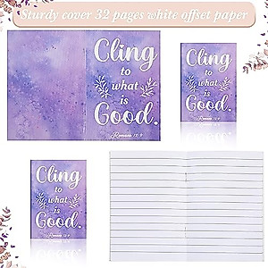 24 Pcs Bible Verse Notebook Religious Motivational Notepads Small Pocket Journal Inspirational Notepads Christian Scripture Notebooks for Office School Travel Supplies, 3.3 x 4.7 Inch (Watercolor)
