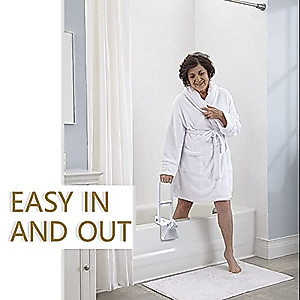 UNLICON Medical Adjustable Bathtub Safety Rail,Adjustable Grab Bars for Bathroom, Shower Handle for Seniors and Elderly, White