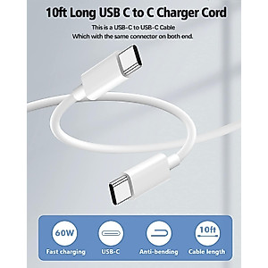 iPad Charger Fast Charging 10FT, 2Pack 20W USB C Wall Charger with 10ft USB C Charging Cord for iPad Pro 13/12.9/11 inch, iPad Air 13/11 inch 5/4th, iPad 10th Generation