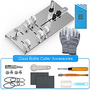 Glass Bottle Cutter & Bottle Cutter, Upgraded Glass Cutter for Bottles, Bottle Cutter & Glass Cutter Kit Round for Cutting Wine, Beer, Liquor, Whiskey, Alcohol, Champagne - by Camdios