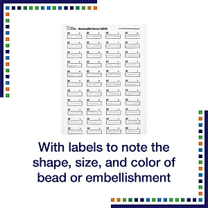 Elizabeth Ward 45 Piece Assorted Portable Diamond Painting Storage and Bead Organizer with 42 Variable Sized Containers, 2 Pack