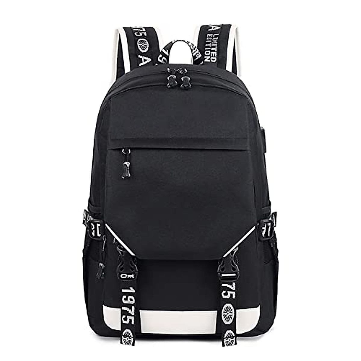 TPSTBAY Anime Character Kujo Jotaro Printing Oxford Backpack With USB Charging Port, Casual Laptop Daypack (5)