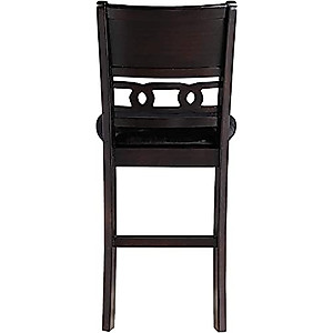 New Classic FURNITURE Gia 5-Piece Table with Four Chairs, Inch, 42" Counter Set, Ebony