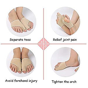 Bunion Foot Sleeve, Bunion Socks Corrector Relief Sleeve with Gel Bunion Pad Cushion for Hallux Valgus, Big Toe Joint Pain Relief for Day and Night Use