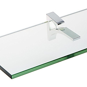 Spancraft Glass Cardinal Glass Shelf, Chrome, 8 x 42