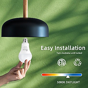 CFMASTER A25 LED Light Bulb, 150-200 watt Equivalent Light Bulbs, 23W 5000K Daylight LED Bulbs, 2500 Lumens, Bright White LED Bulb, E26 Base for Indoor and Outdoor, Energy Efficient ETL Listed, 6-Pack