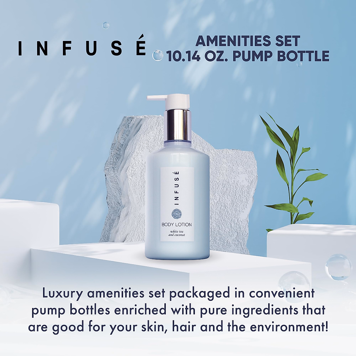 Terra Pure Infuse Lotion, Retail Size Hotel Amenities, 10.14 oz. (Single)