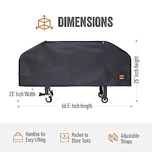 Yukon Glory Premium Heavy-Duty Griddle Cover for Blackstone 36 Inch Griddle and 6 Piece Griddle Tool Set, Complete Griddle Accessories Kit