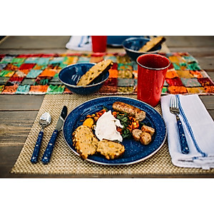 GSI Outdoors Pioneer 10.375 Inch Camp Dinner Plate with Stainless Rim for Camping or Cabin