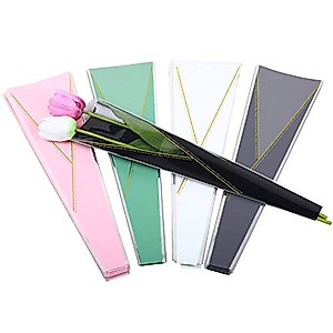 BBC Flower Wrapping Paper Single Rose Packaging Bag 100 Pack (Pink)