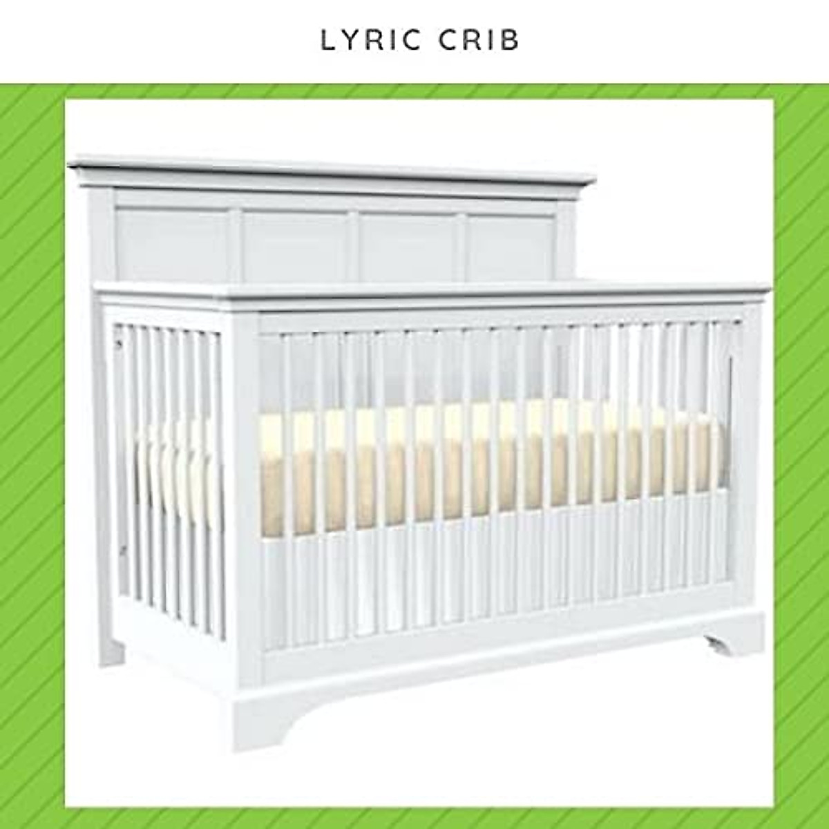 Full-Size Conversion Kit Bed Rails for Dolce Babi Cribs | Multiple Finishes Available (Snow White)
