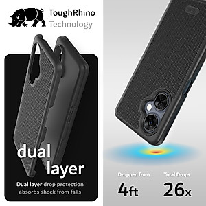 TUDIA DualShield Grip Designed for OnePlus Nord N30 5G Case (2023), [MergeGrip] Dual Layer Shockproof Slim Military Grade Non-Slip Tough Heavy Duty Protective Phone Case Cover (Matte Black)