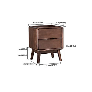 FFNUM Bedside Table Locker Black Walnut Bedside Table Simple Living Room Bedroom Storage Drawer Bedside Table Locker Shelf Night Stand