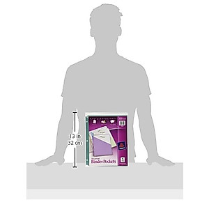 Avery Binder Pockets, Assorted Colors, 8.5" x 11", Acid-Free, Durable, 5 Slash Jackets (75254) (Pack of 2)