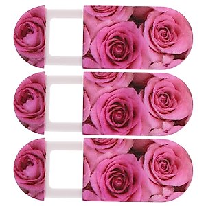 Hemobllo 3pcs Privacy Cover Phone Webcam Cover Tablet Webcam Cover Anti-Peeping Covers Rose Pattern Protect Cover Creative Webcam Cover Anti-Peeking Protector Privacy Protector