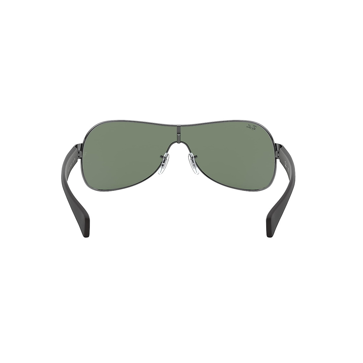 Ray-Ban RB3471 Shield Sunglasses, Gunmetal/Dark Green, 32 mm