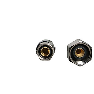 2 Pieces XFITTING 3/8" Comp x 1/2" FNPT Faucet Supply Hose Line, 18" Long, Braided Stainless Steel