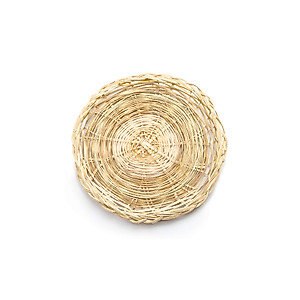 Fox Run Brown Wicker Paper Plate Holders, 9.75 x 9.75 x 0.5 inches