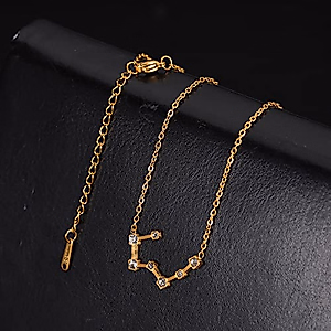 Taurus Zodiac Necklace - Gold Taurus Gift for Birthday or Christmas