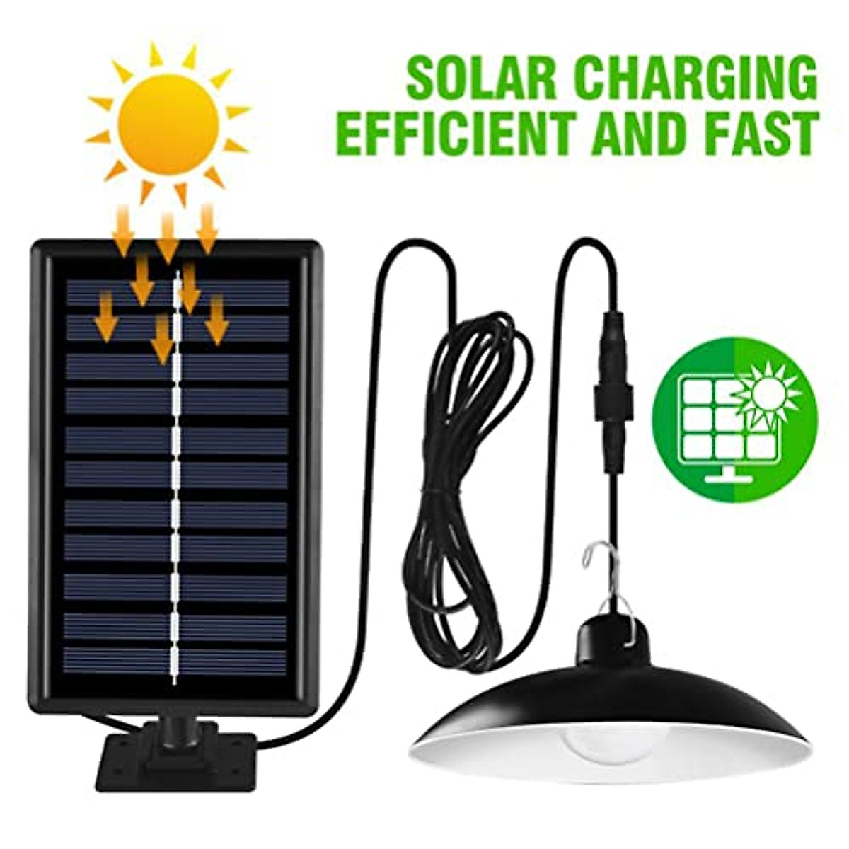 kekafu Solar Pendant Light Outdoor Waterproof LED Porch-Light with Remote Control Solar Intelligent Chandelier Hanging Lights for Garden Yard Patio Balcony Home Decoration, White