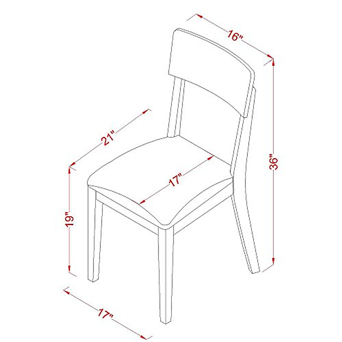 East West Furniture SUAD5-LWH-LC 5 Piece Dining Room Furniture Set Includes a Round Kitchen Table with Dropleaf & Shelves and 4 Faux Leather Upholstered Chairs, 42x42 Inch, Linen White