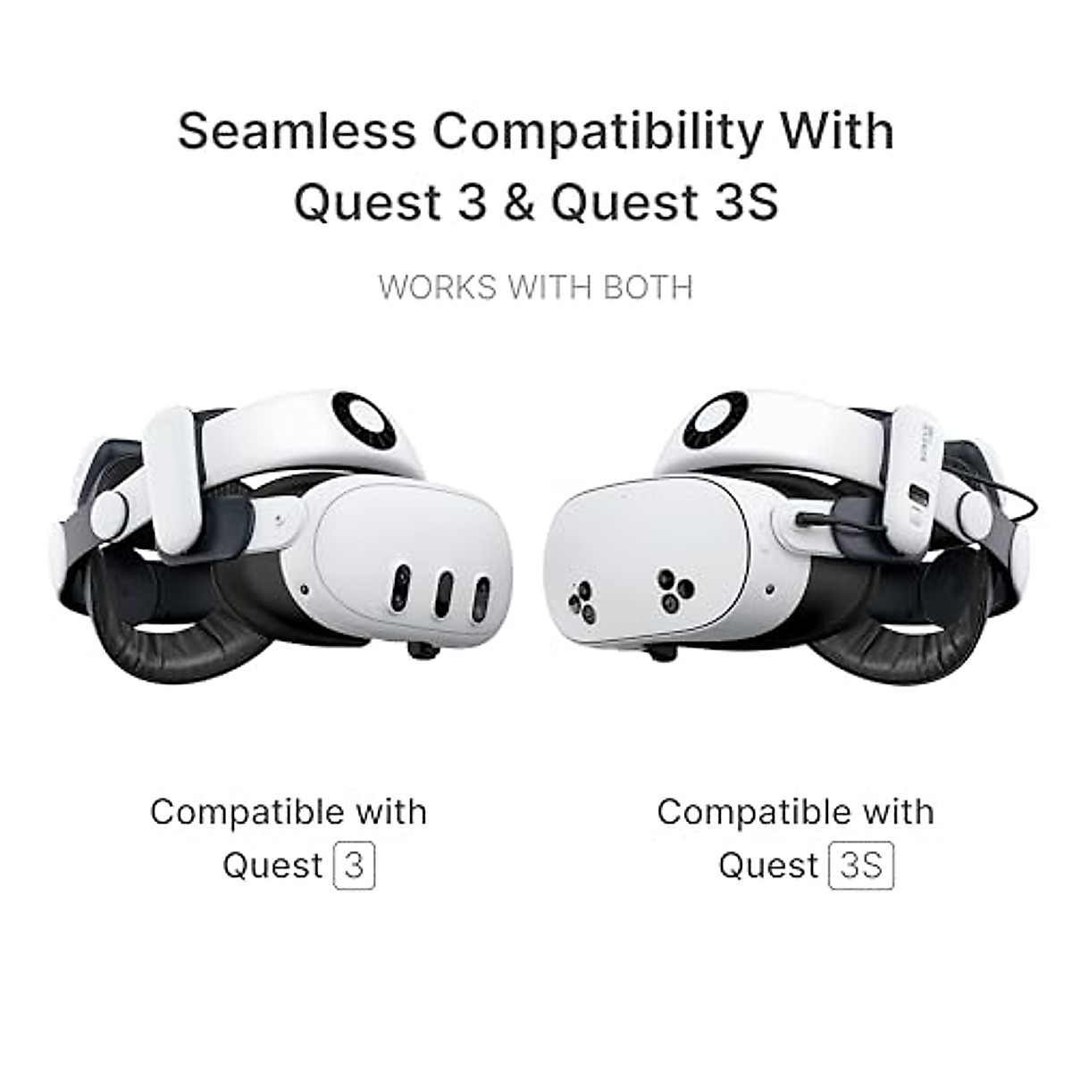 BOBOVR S3 Pro Battery Strap Accessories,Head Air Cooling System and 10000mah Hot-swappable Battery Pack,Compatible with Meta Quest 3/Quest 3S