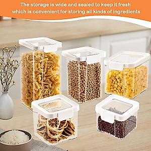 Maggiemiss Multifunctional Sealed Food Storage Tank-Durable and Stackable,Suitable for a Variety of Scenarios,Environmentally Friendly and Reusable (white cover-1300ml)