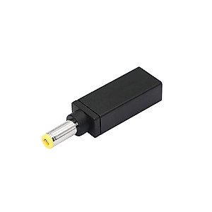 CERRXIAN 100W PD USB Type C Female Input to DC 5.5mm x 2.5mm Power Charging Adapter(5525a-Black)