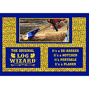 FORESTER Log Wizard Debarking Tool - Chainsaw De-Barker Multisaw Attachment Wood Planer Notching Bark Removal Logging Tools and Equipment Wood Planer Accessories Wood Shaver Model LogW-4000 Hard Case