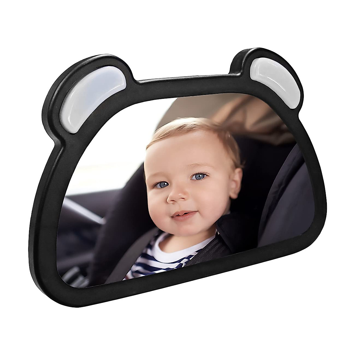 Entyle Baby Car Mirror - Safety Car Seat Mirror, Shatterproof Adjustable Acrylic 360 Degree Car Seat Baby Mirror for Rear Facing Car Seat, Toddler Infant Wide View Carseat Mirror for Car