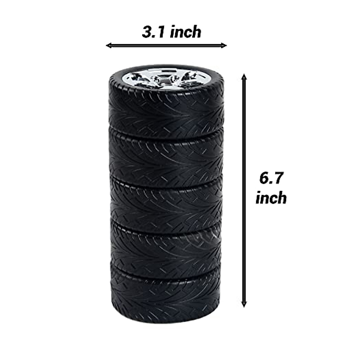 Tyre Tire Coffee Tea Mug, Gift for The Mechanic and Car Guy, Unique Stainless Steel Water Bottle, Leak Proof Screw Top, No Spill, BPA Free, 11oz, Black