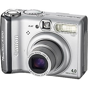 Canon Powershot A520 4MP Digital Camera with 4x Optical Zoom (OLD MODEL)