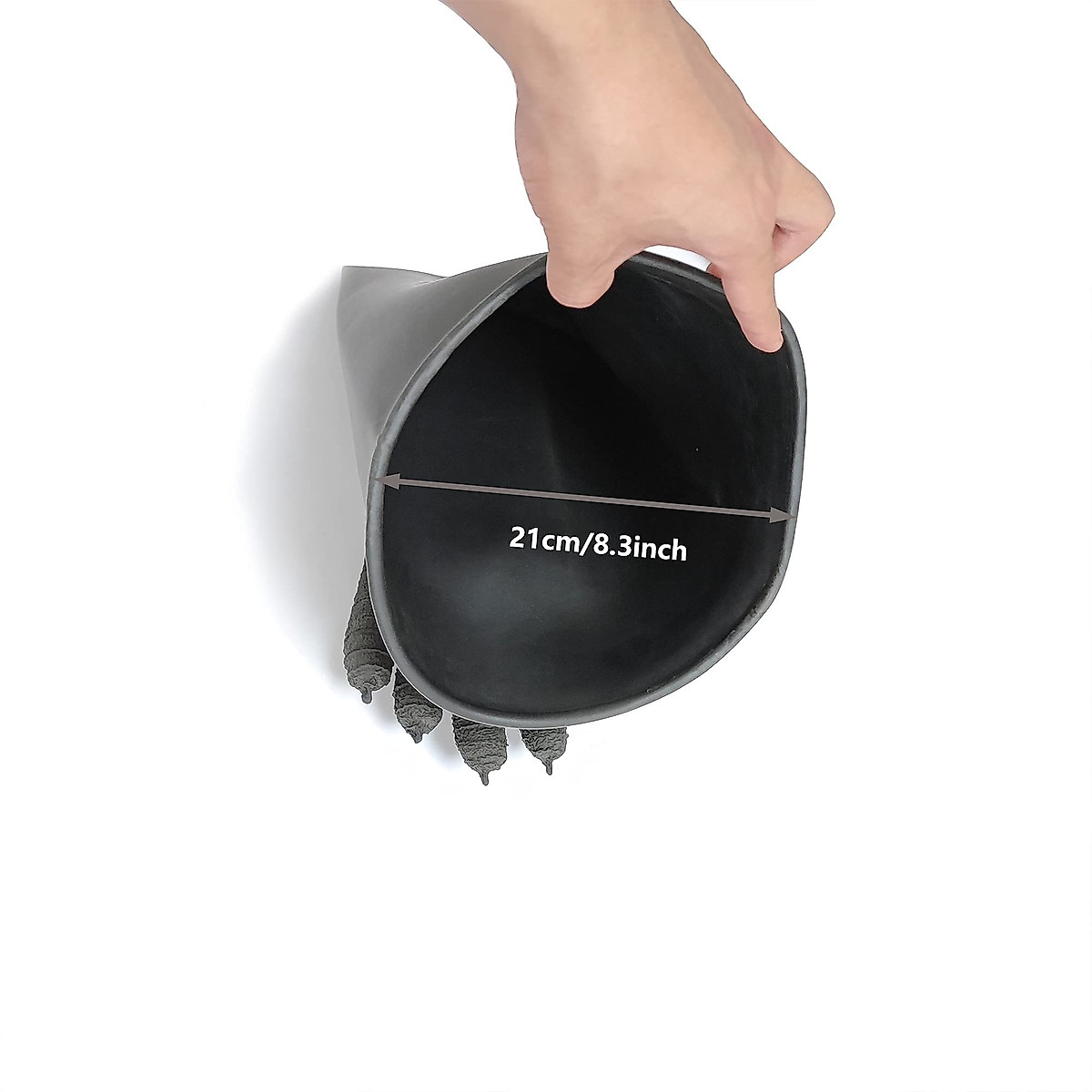 HOLDWIN Heavy Duty Sandblasting Gloves 24.8" Rubber Gloves for Sandblaster Protective Safety Work Black Striped Gloves