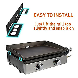 JiRiCHMi Blackstone Griddle Accessories - Wind Guards For Blackstone Griddle 22”,Grill Accessories For Outdoor Cooking,Compatible With Rear Grease Cup, Hood And Side Shelf