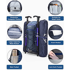 HOMIEE 45L Hiking Backpack Lightweight Travel Backpack Outdoor Camping Daypack for Men Women