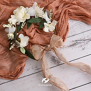 HUIHUANG Rose Gold Wired Ribbon Wavy Metallic Wired Ribbon 2-1/2 inch Wide Crinkle Wire Ribbon for Gift Wrapping Basket Wreaths Bows Making Home Decor DIY Crafts Christmas Tree Top Bows -10 Yards