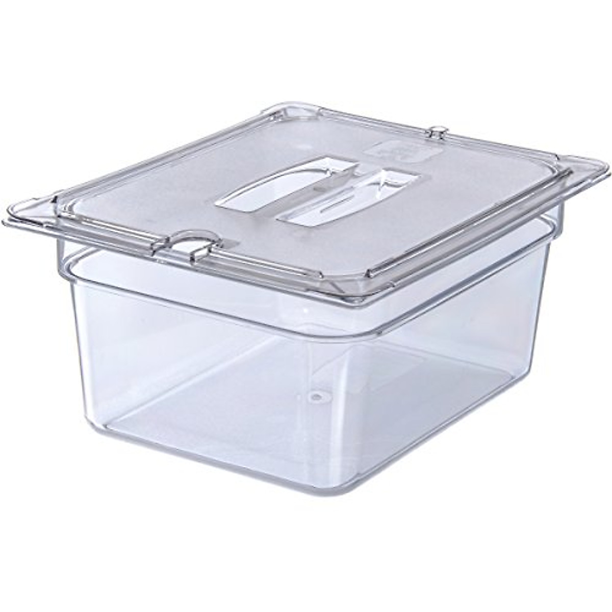 Carlisle FoodService Products 10231U07 StorPlus Half Size Polycarbonate Universal Handled Notched Food Pan Lid, Clear