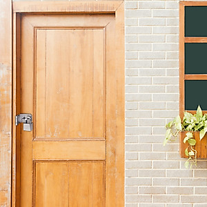 HOWDIA 4 Inch Door Hasp Latch 90 Degree, Stainless Steel Safety Right Angle Padlock Hasp Locking Latch Security Door Clasp Hasp Lock Latch for Push/Sliding/Barn Door, 2mm Thick, Brushed Silver