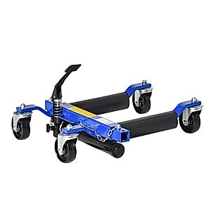 DURHAND Hydraulic Wheel Dolly Tire Jack with Ratcheting Foot Pedal for Vehicle Positioning for Car Truck RV Trailer, 1500LBS, Set of 1