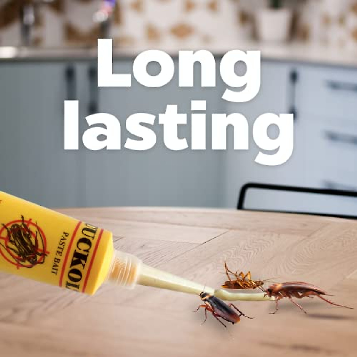 Cuckol Bait Ready to use, Kills All Cockroaches Including The German one, odorless, Safe use for People and Pets, Natural attractants Placed in Kitchen and Furniture, Long time Without Cockroaches