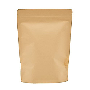 Kraft Stand Up Pouches, Clear Window Sealable Bags for Packaging (7x10 In, 120 Pack)